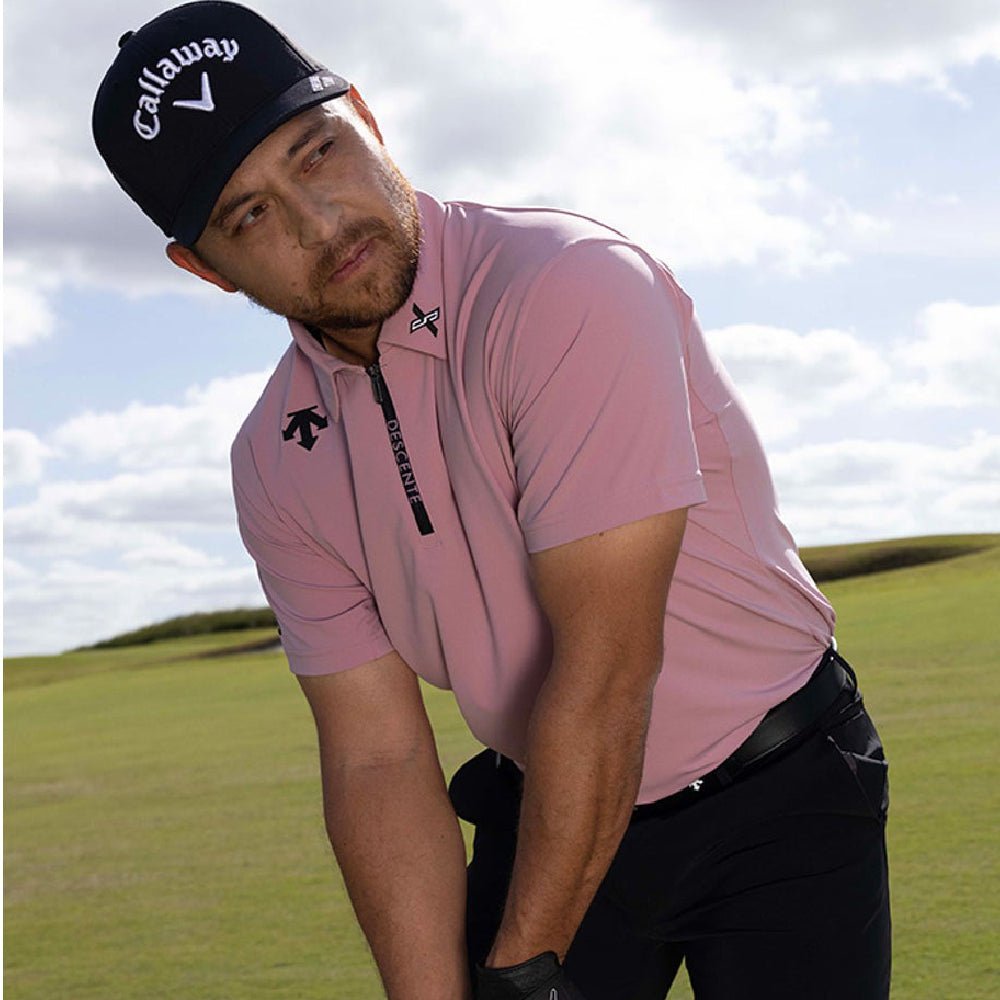 DESCENTE 【Xander Schauffele Collection】 HALF-ZIP SS SHIRT 男士 半開襟拉鍊短袖上衣 ...